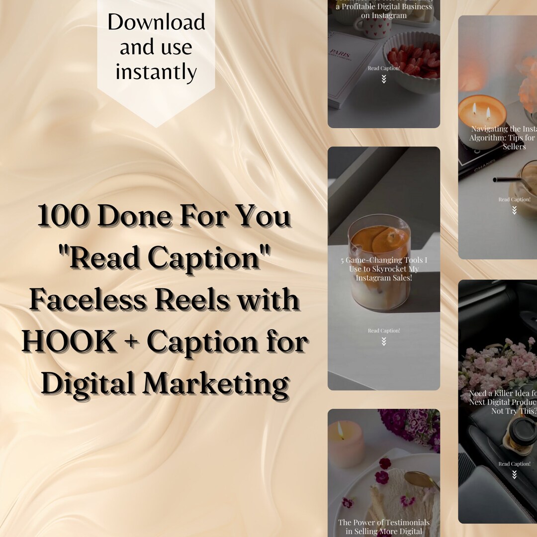 100 Done for You Faceless Reels & Captions for Faceless Digital ...