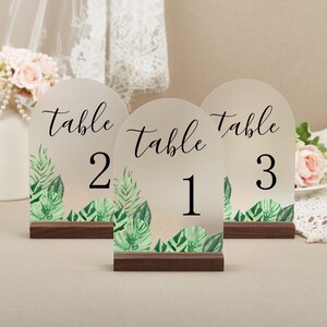 Tropical Monstera Wedding Table Numbers, Palm Leaf Table Numbers, Beach ...