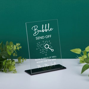 Wedding Bubble Send off Sign, Newlywed Send off Sign, Blow Bubbles of ...