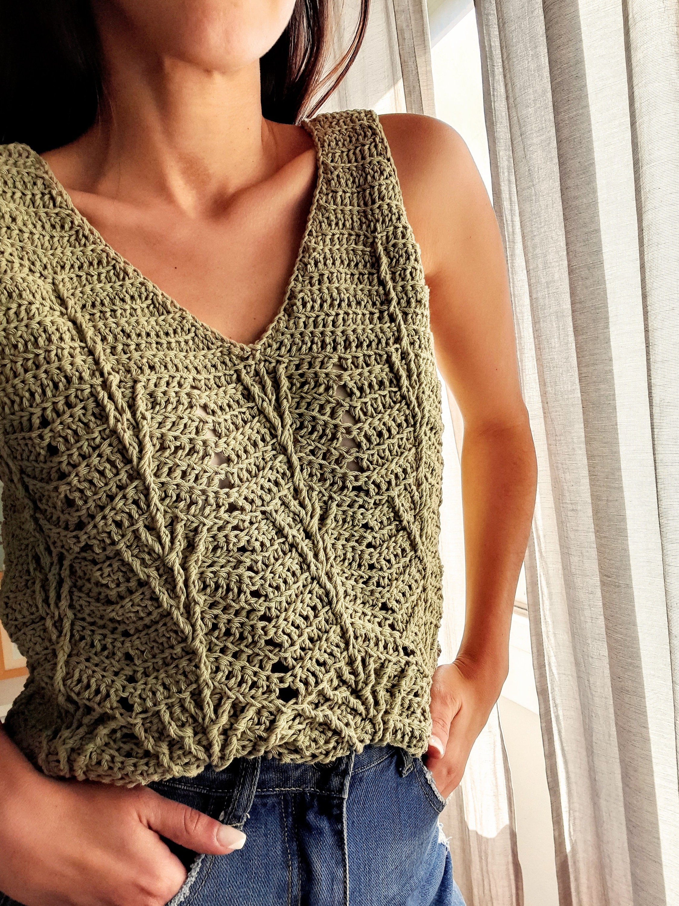 Crochet Top Blouse Pattern PDF Women's Top Blouse Crochet Pattern Top ...