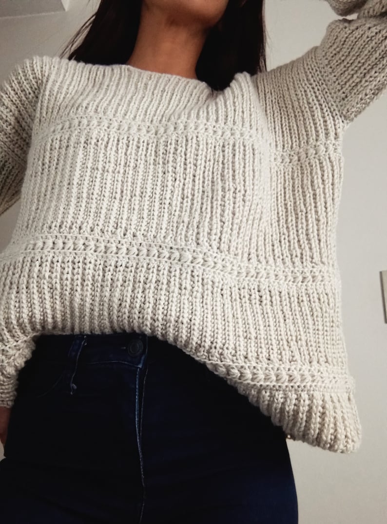 Crochet Sweater Cardigan Pattern PDF - Women's Sweater Crochet Pattern - Pullover Pattern ...