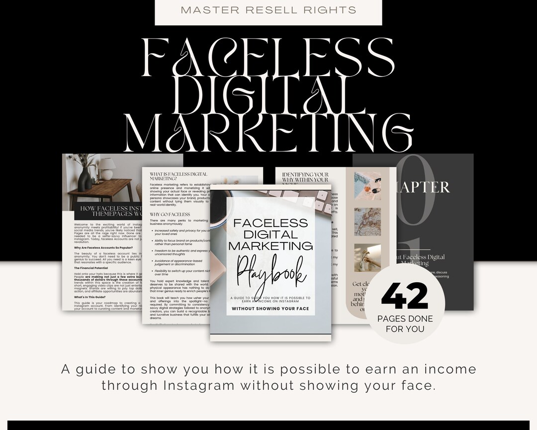 Faceless Digital Marketing Playbook, MRR Product, With Master Resell ...
