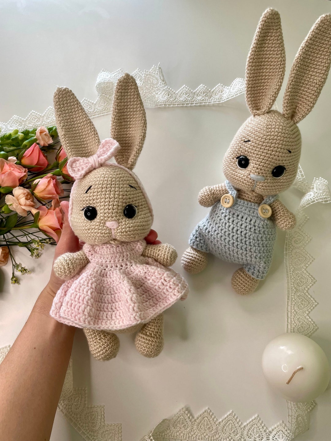 Big Cheeks Long Ears Bunny. Beginner Friendly Crochet Pattern. - Etsy