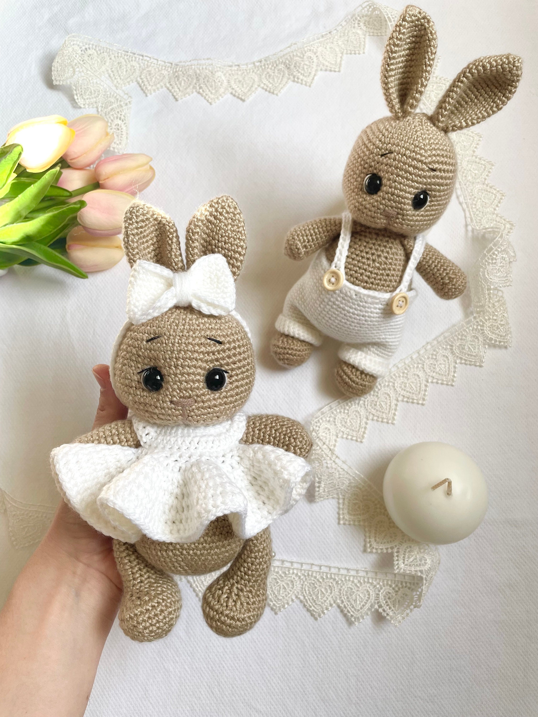 All in White – Bunny Crochet Pattern. Beginner Friendly. PDF File Only ...