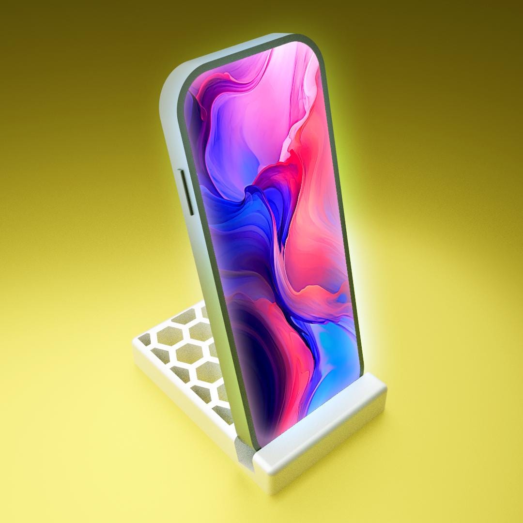 Phone Stand Hexagon 3D Print File .stl / .3mf - Etsy