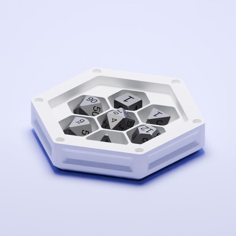 D&D Hexagon Dice Box | 3D Print File (.stl) | RPG Dice Storage ...