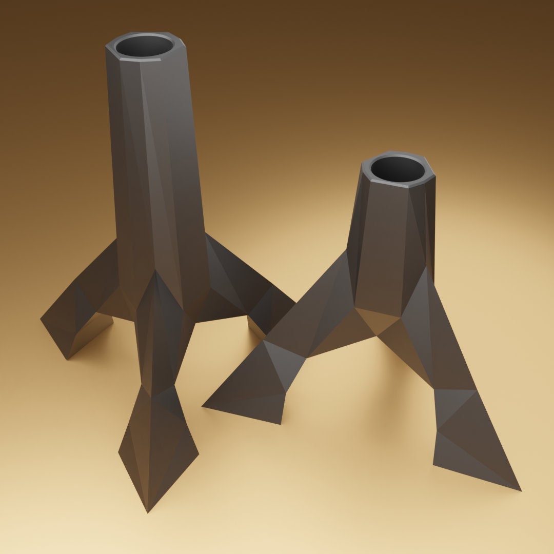 Candlesticks 3D Print File .stl - Etsy