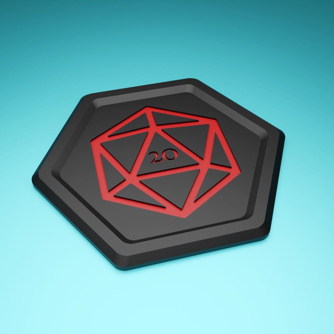 D&D Coaster D20 3D Print File .stl - Etsy