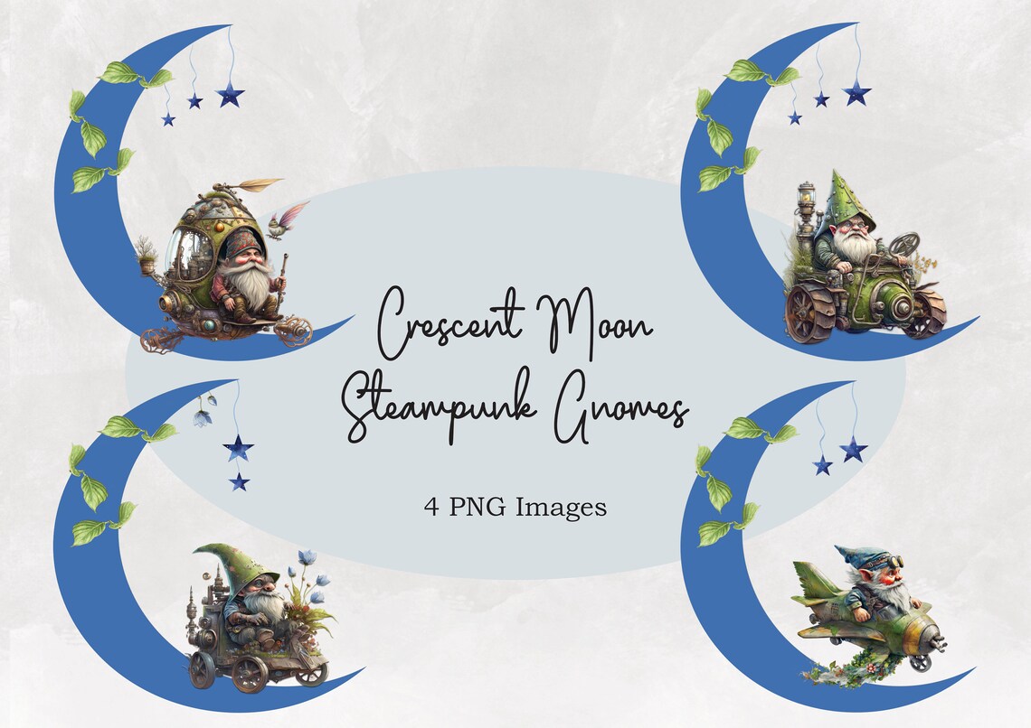 Gnomes PNG, Moon PNG, Crescent Moon PNG, Transparent Background Png ...