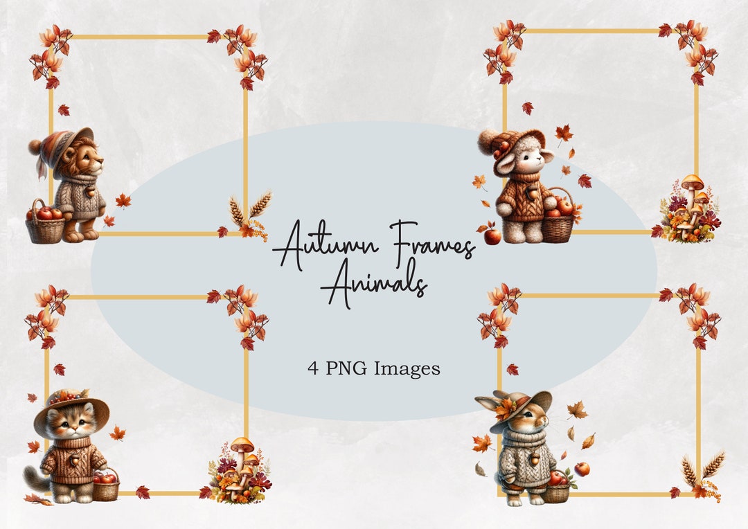 Frames PNG, Autumn PNG, Animals PNG, Lion Png, Lamb Png, Kitten Png ...