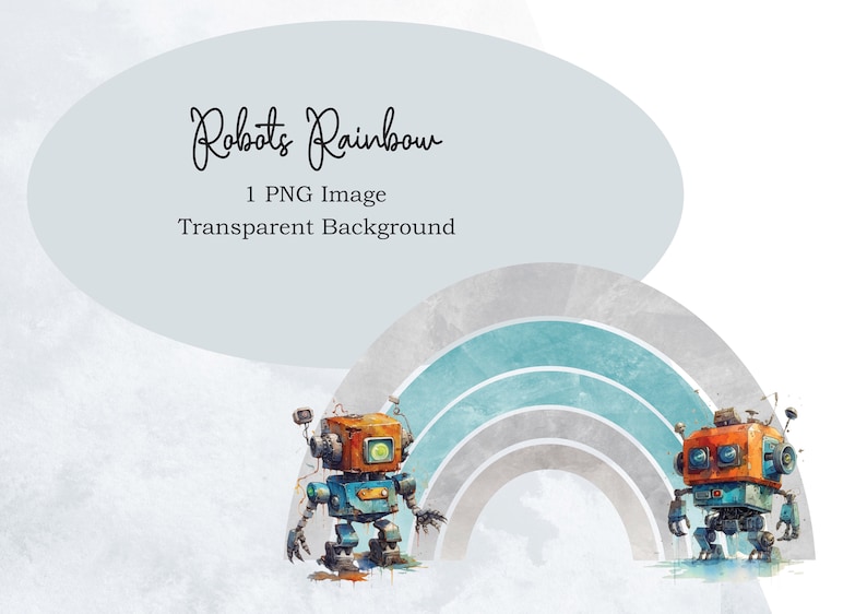 Rainbow PNG, Robot PNG, Robots PNG, Transparent Background Png, Digital ...