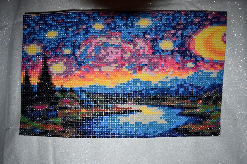 A Pastel Starry Night Diamond Art - Etsy
