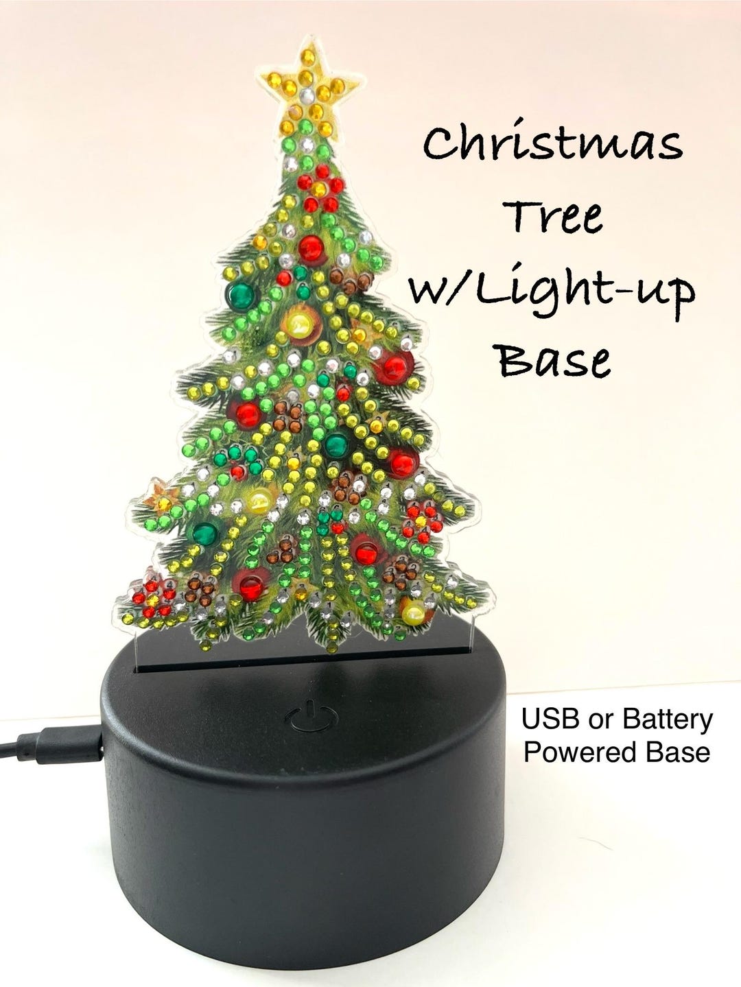Christmas Tree W/light-up Base - Etsy