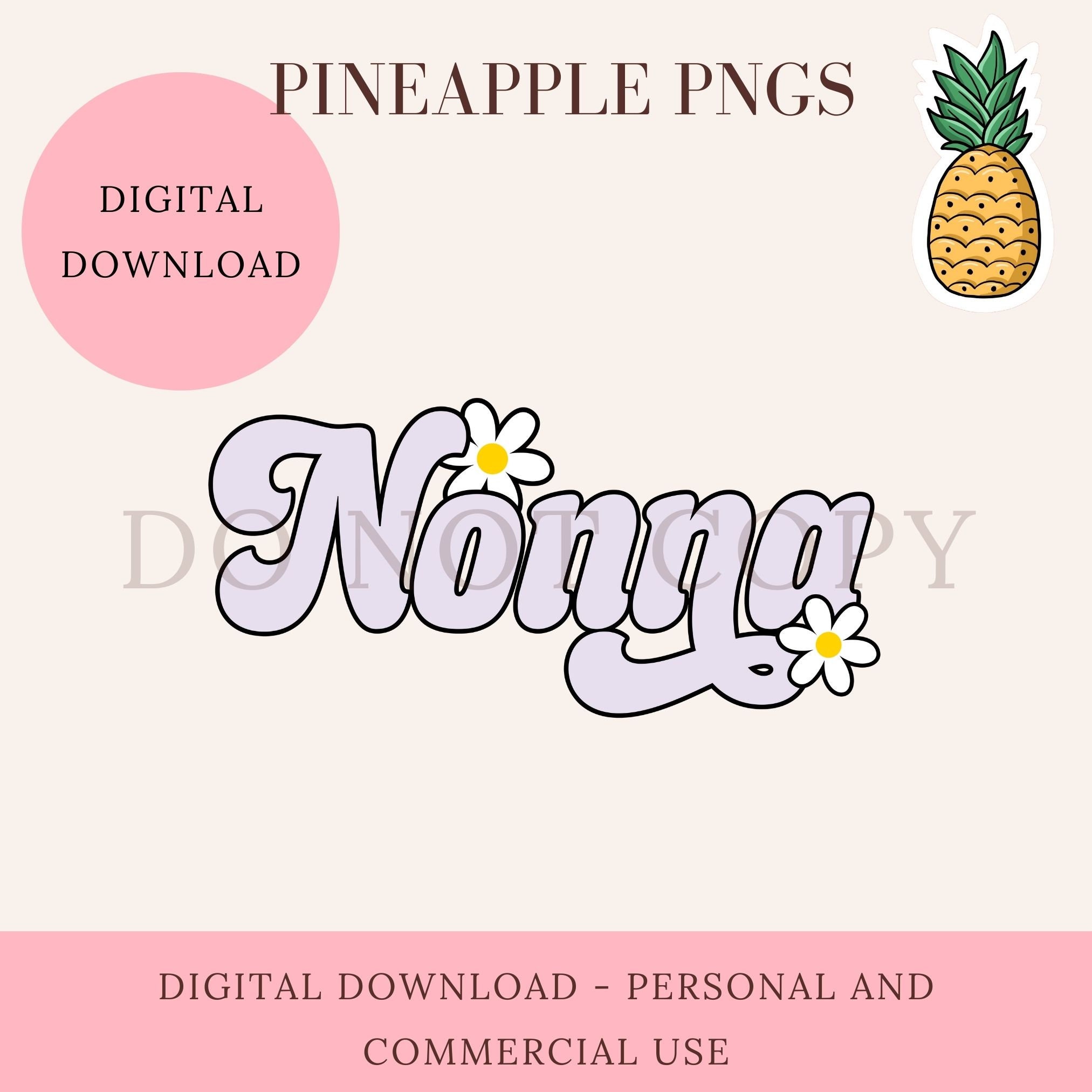 Nonna PNG Daisy PNG Digital Download Nonna Design for DTF or ...
