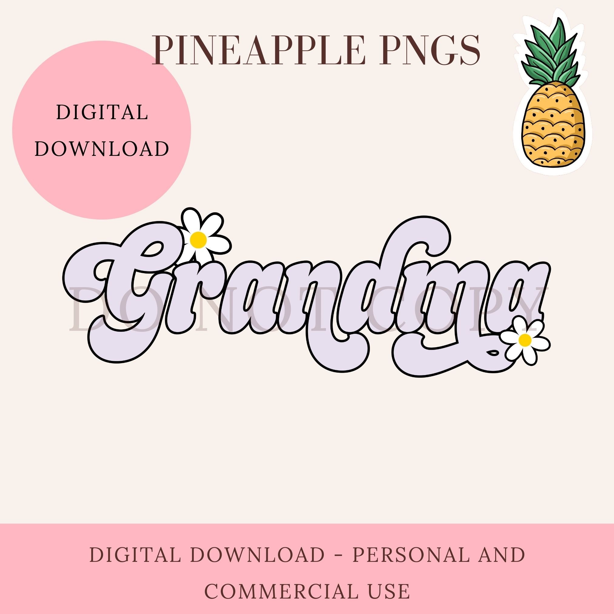 Grandma PNG | Daisy PNG Digital Download | Grandma Design for DTF or ...