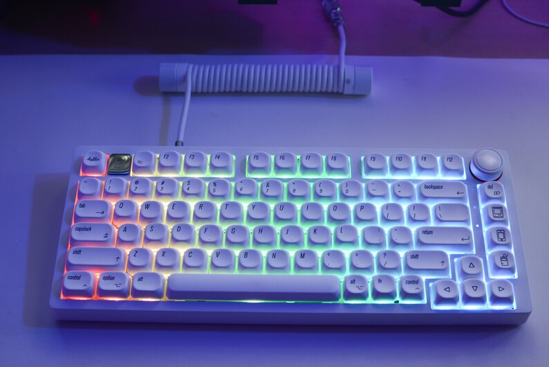 Thocky Custom Aluminum Mechanical Keyboard Leobog Hi75 Minimal Apple ...