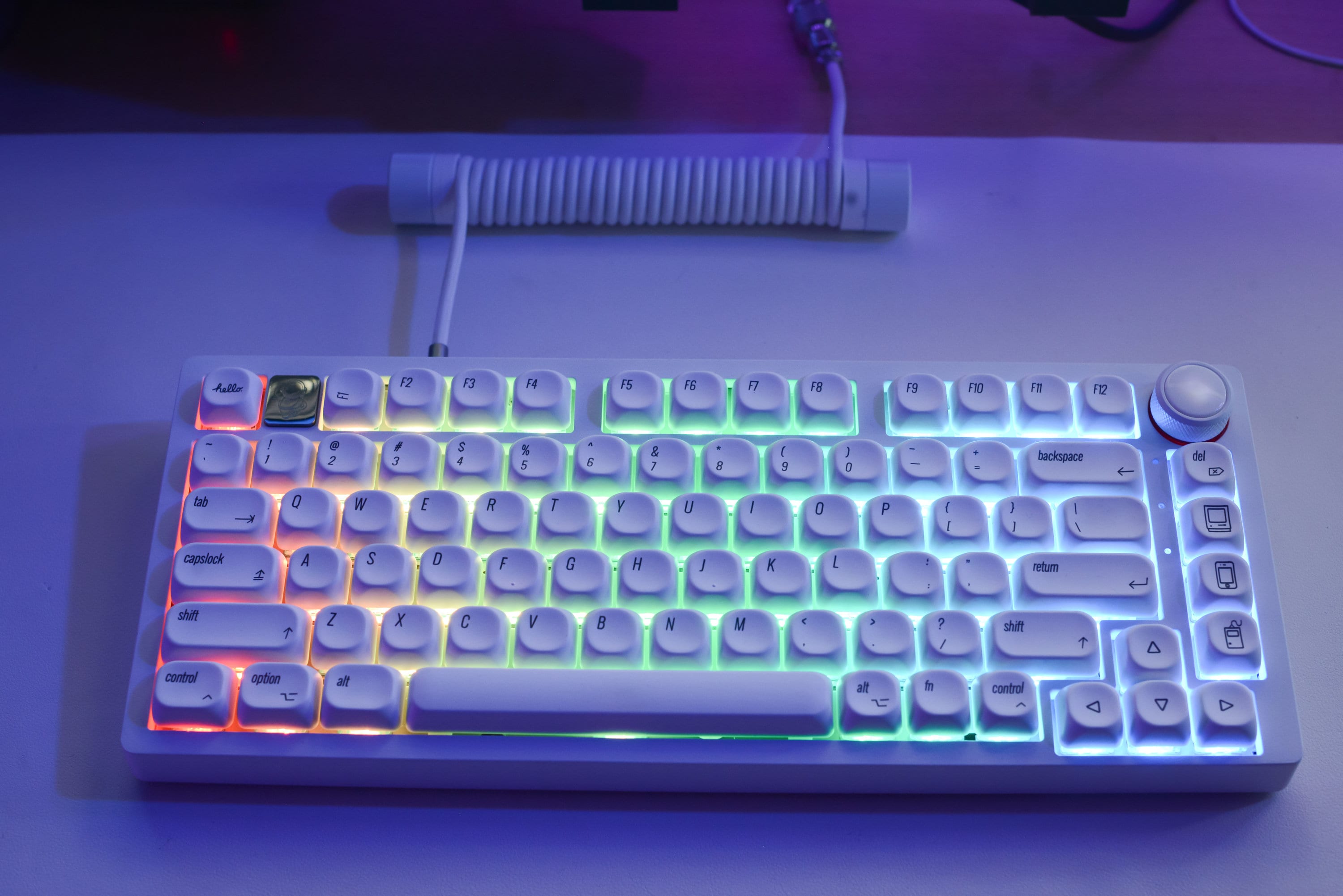 Thocky Custom Aluminum Mechanical Keyboard Leobog Hi75 Minimal Apple ...