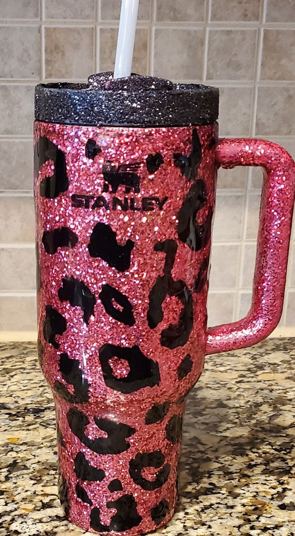 Hot Pink Leopard 30 Oz Stanley Cup | Authentic Stanley - Etsy