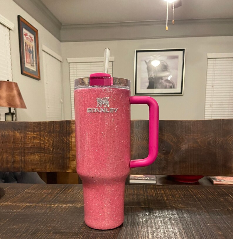 30 Oz Pink Bling Stanley Cup | Authentic 40 Oz Stanley Quencher - Etsy