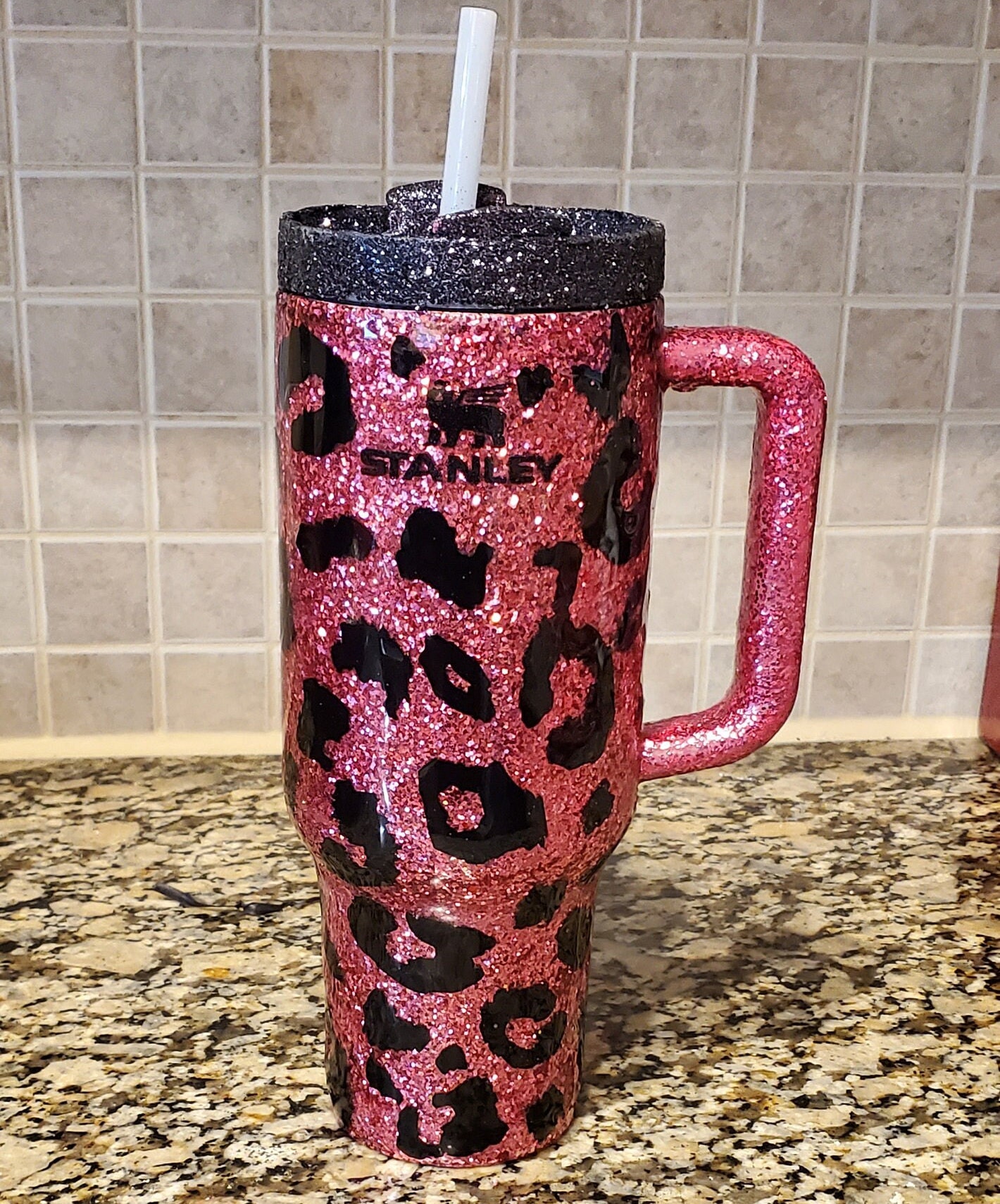 Hot Pink Leopard 30 Oz Stanley Cup | Authentic Stanley - Etsy