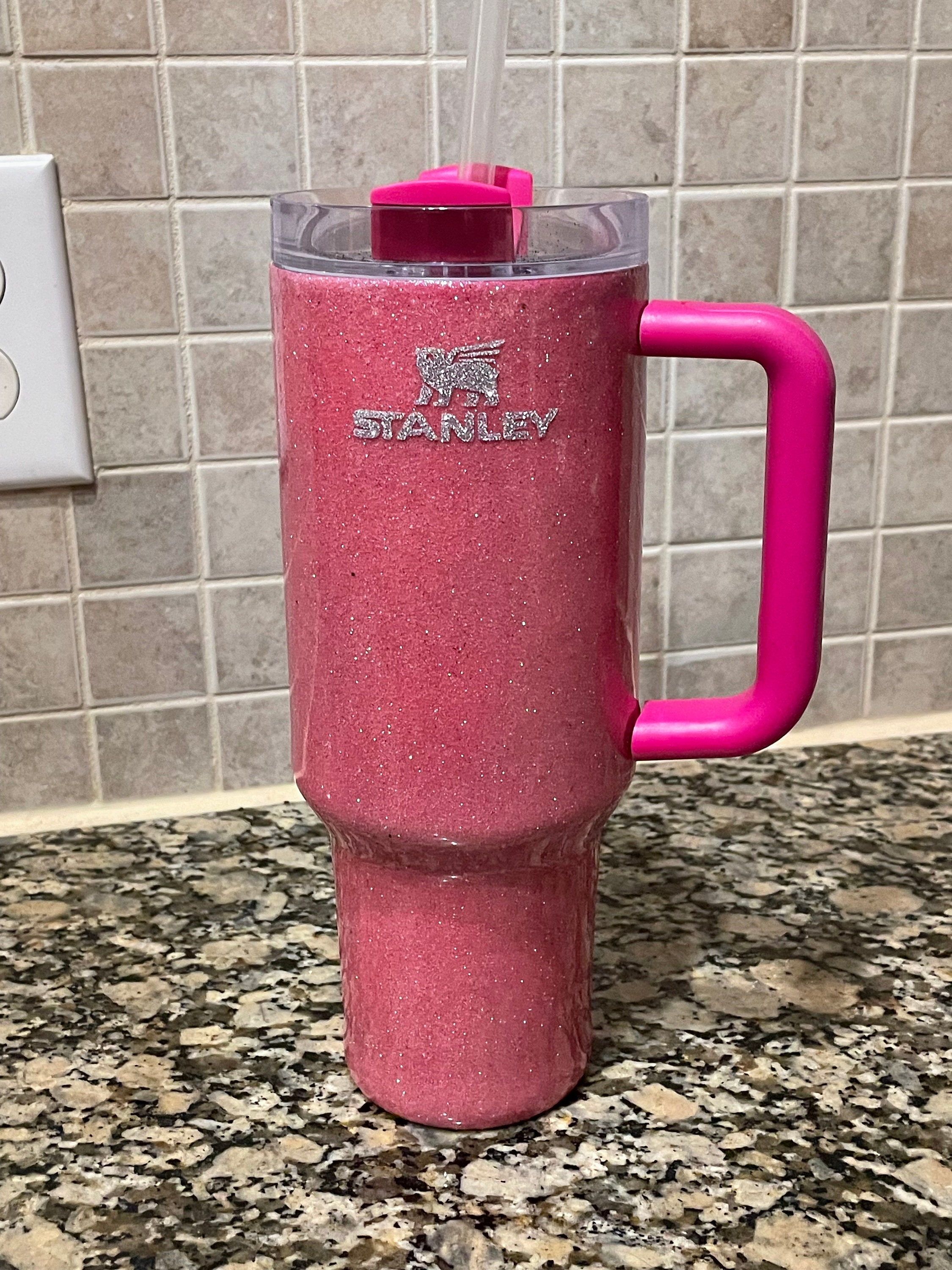 30 Oz Pink Bling Stanley Cup | Authentic 40 Oz Stanley Quencher - Etsy