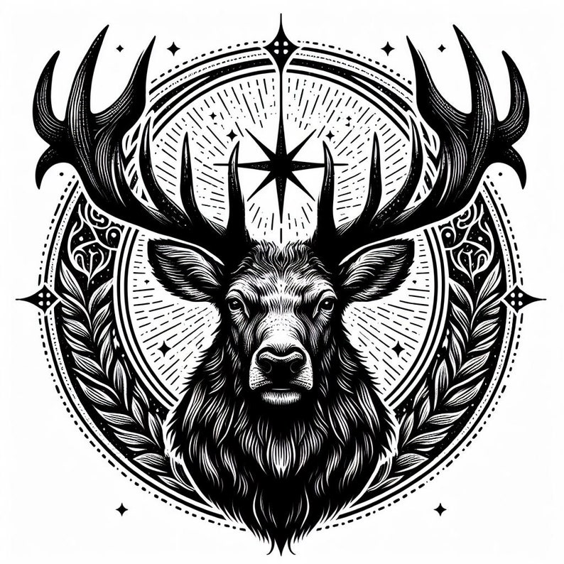 Elk Engraving Images - Etsy