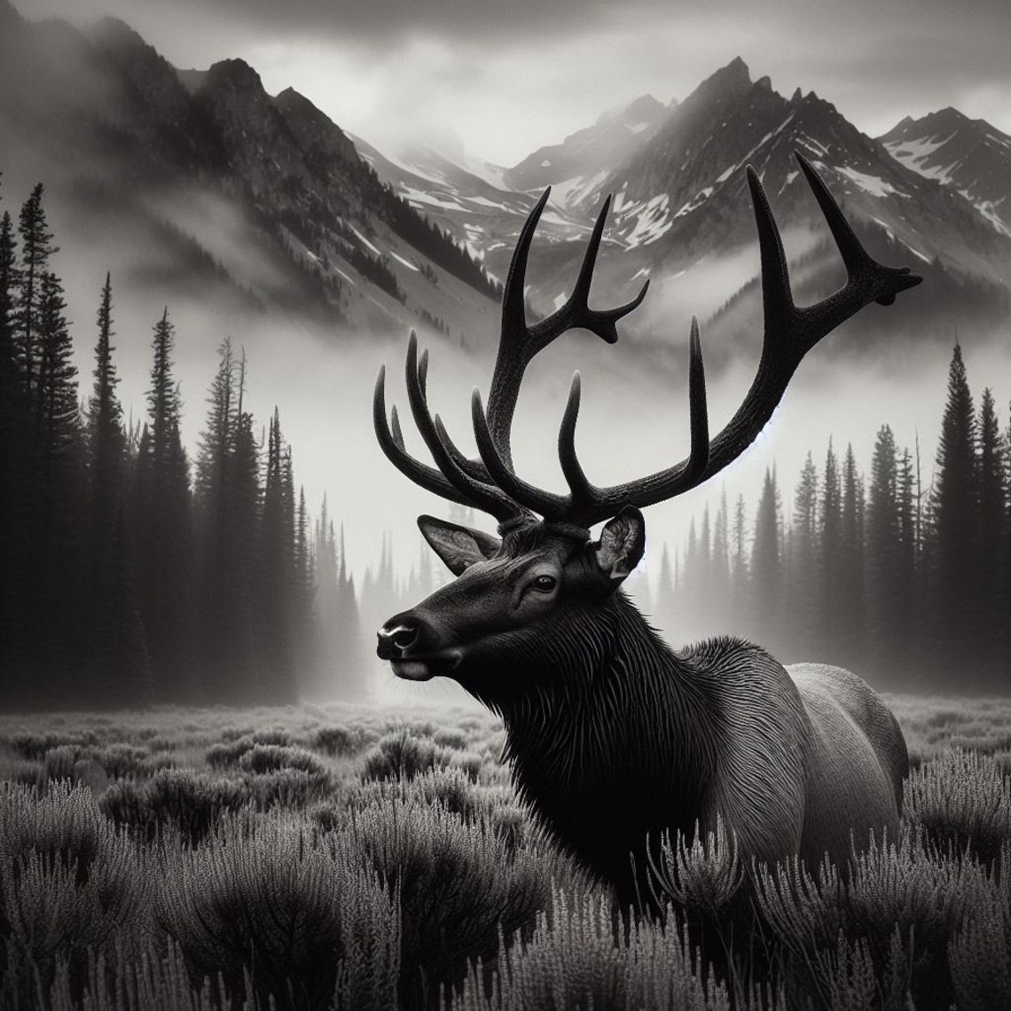 Elk Engraving Images - Etsy