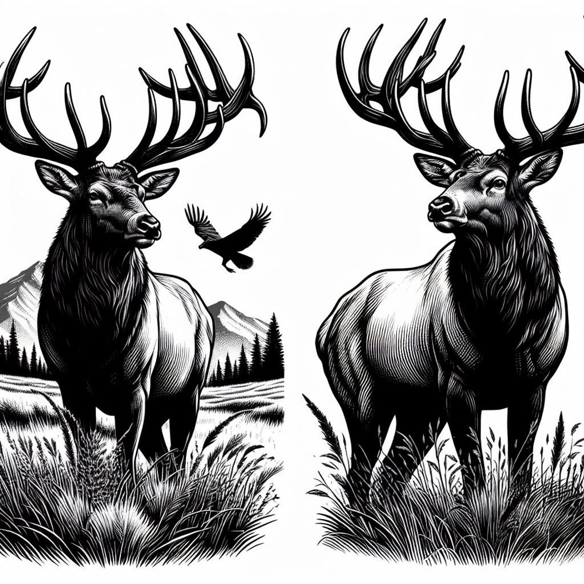 Elk Engraving Images - Etsy