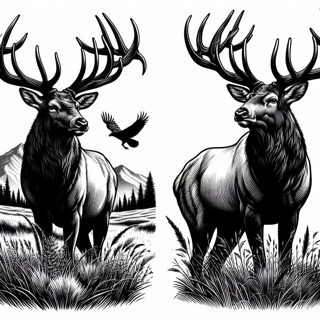 Elk Engraving Images - Etsy