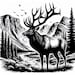 Elk Engraving Images - Etsy