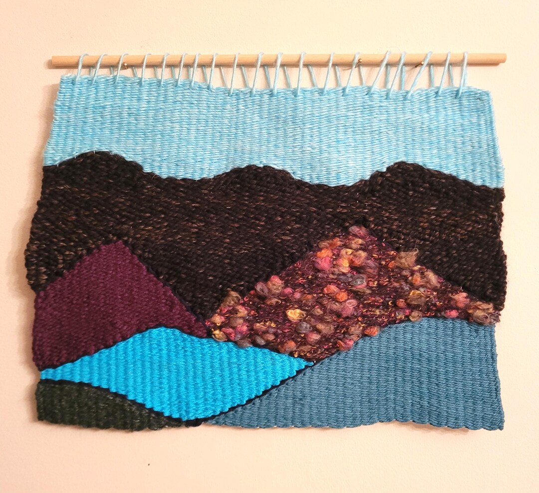 Blue Ridge Mountains - Handwoven Tapestry - Fiber Art - Fiber Wall ...