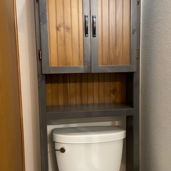Rustic Over the Toilet Cabinet - Etsy