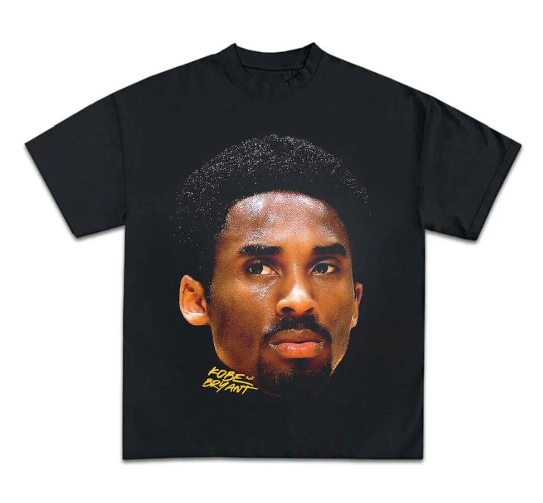 Kobe Bryant Big Head Graphic Sports Basketball T Shirt Modern Vintage ...