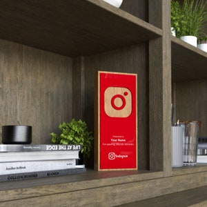 Instagram Award Plaque Made From Acrylic Glass and Spruce Wood - Etsy