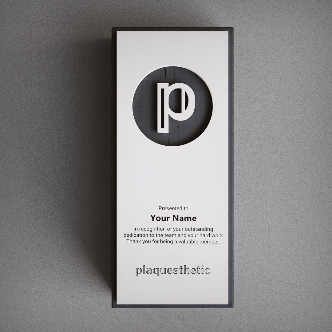 Customizable Award Plaque for Company Events and Milestones Made From ...
