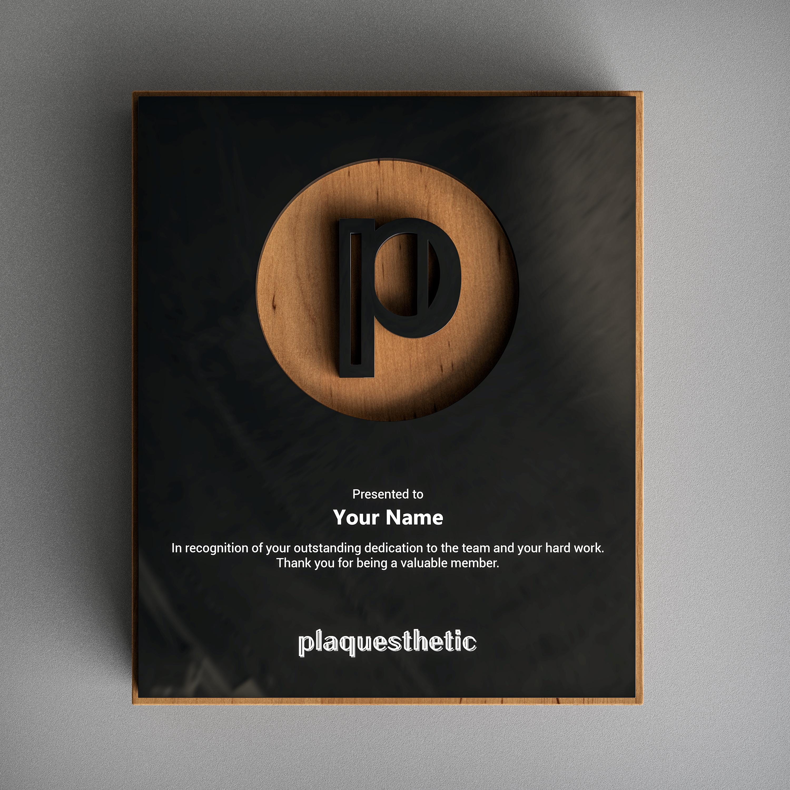 Customizable Award Plaque Made From Acrylic Glass and Spruce Wood - Etsy