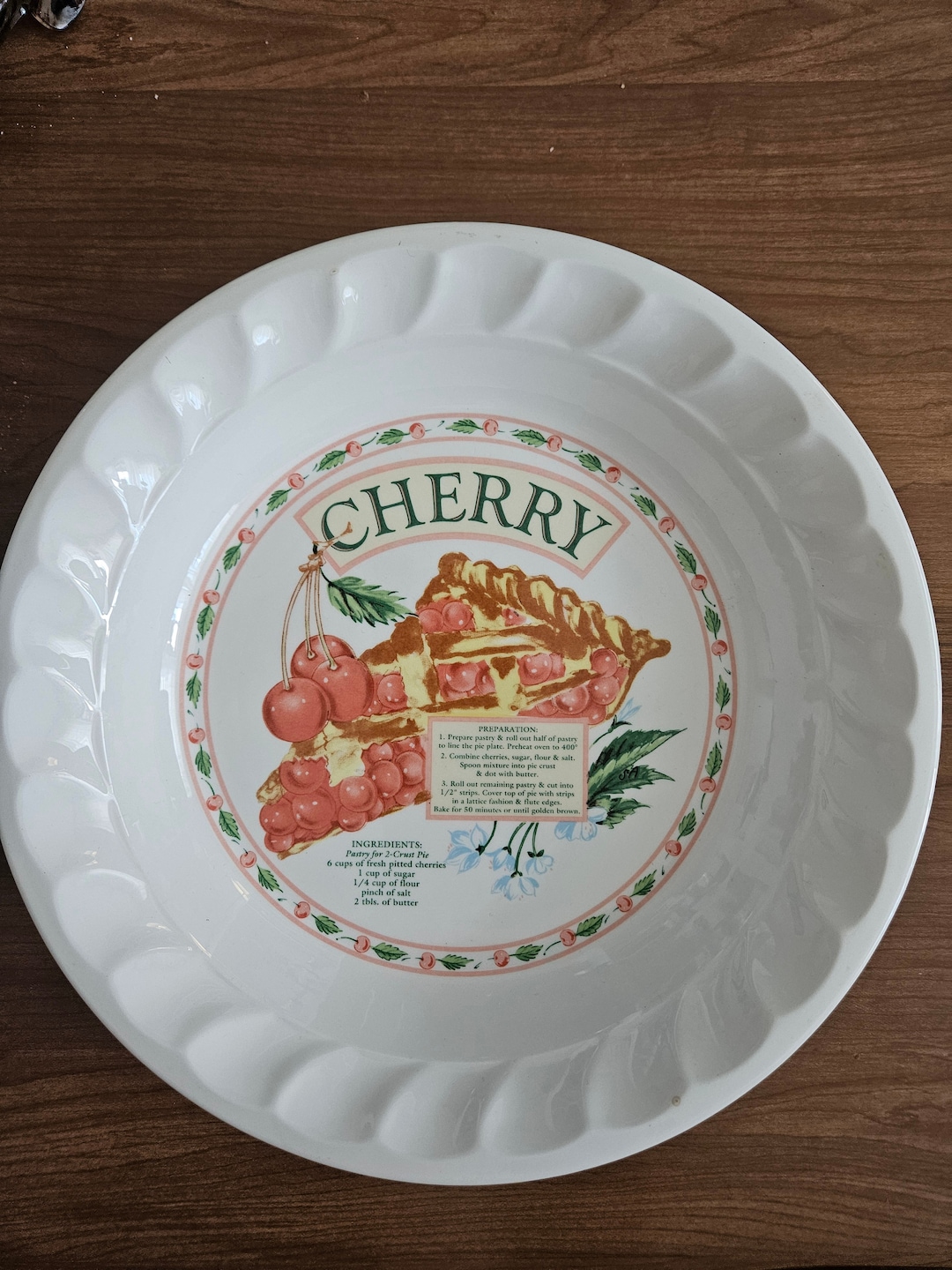 Vintage Himark Korea the Golden Pie Collection 10 1/2 Ceramic Cherry ...