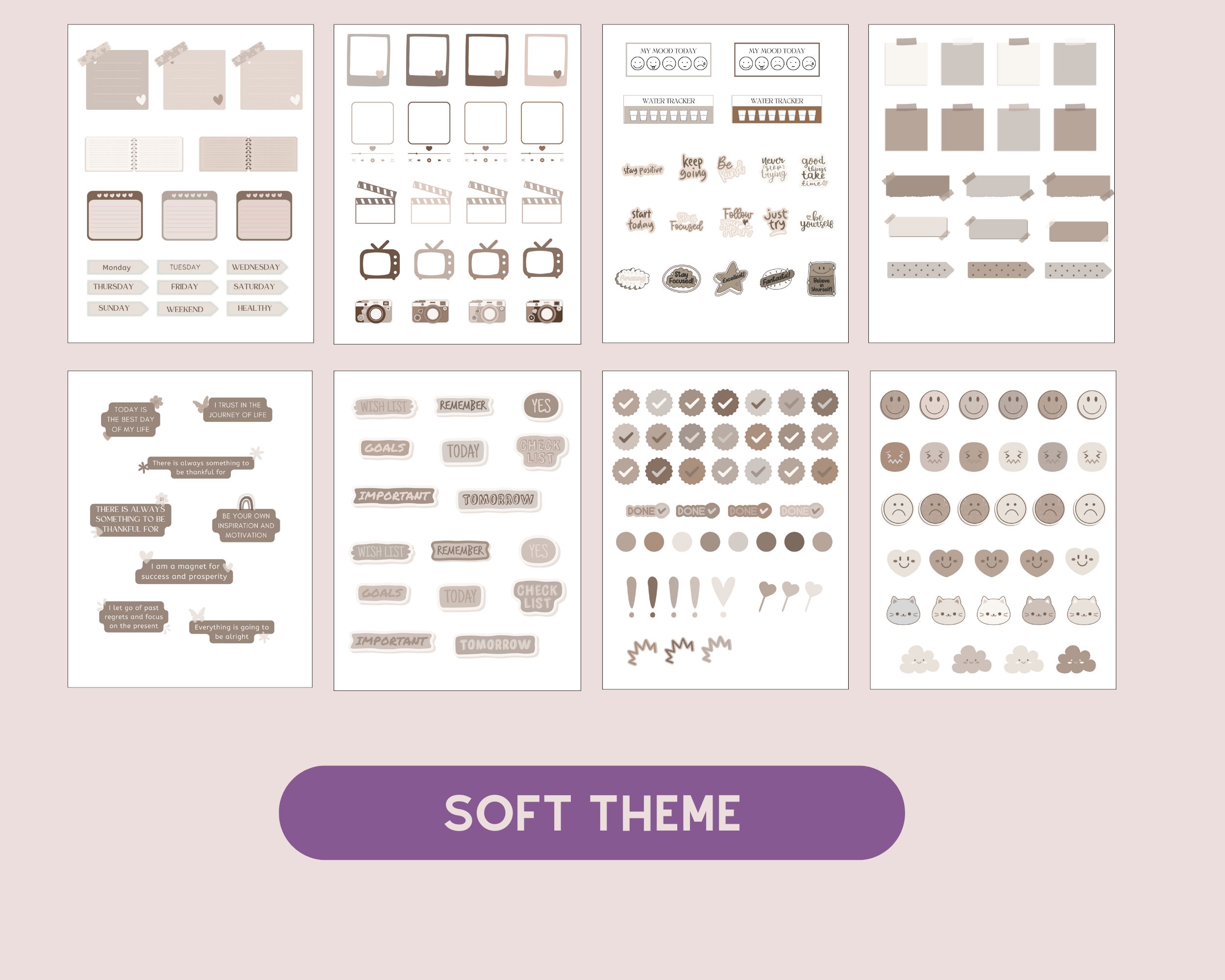 Ultimate Digital Sticker for Goodnotes Cute Stickey Notes, Trendy Daily ...