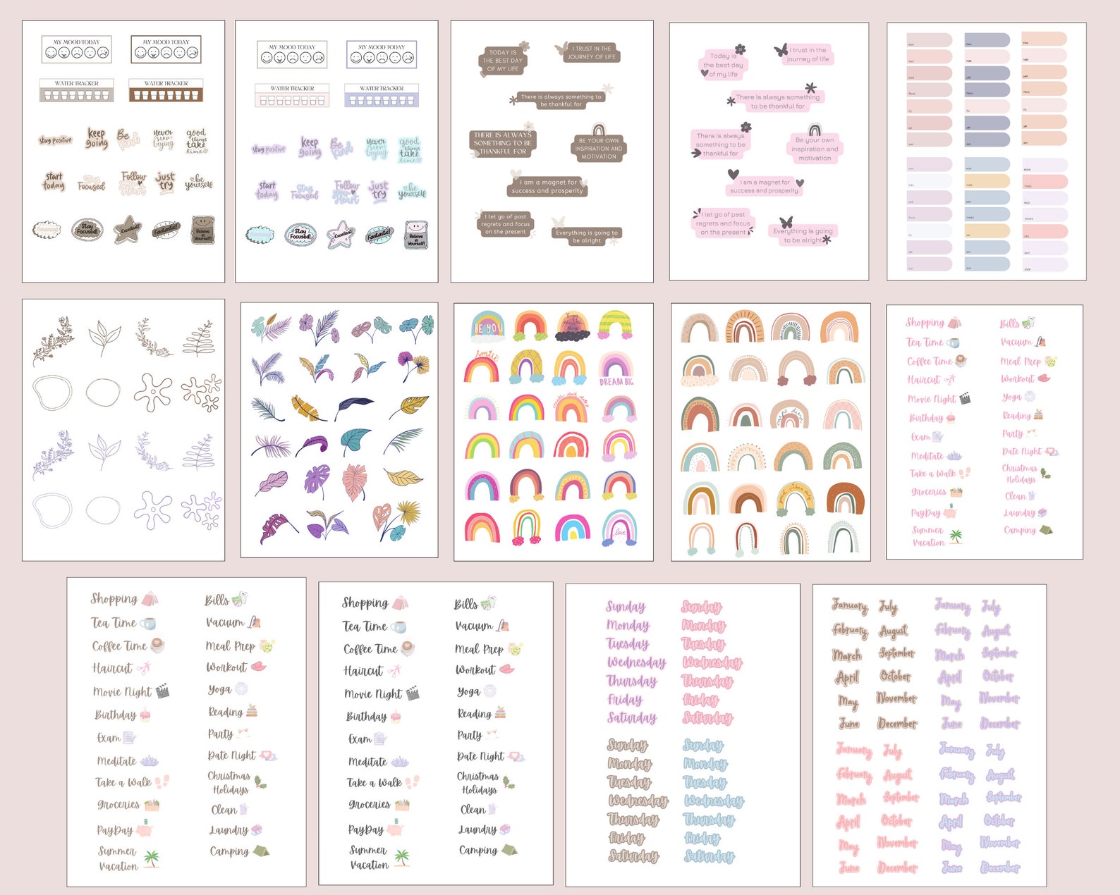 Ultimate Digital Sticker for Goodnotes Cute Stickey Notes, Trendy Daily ...