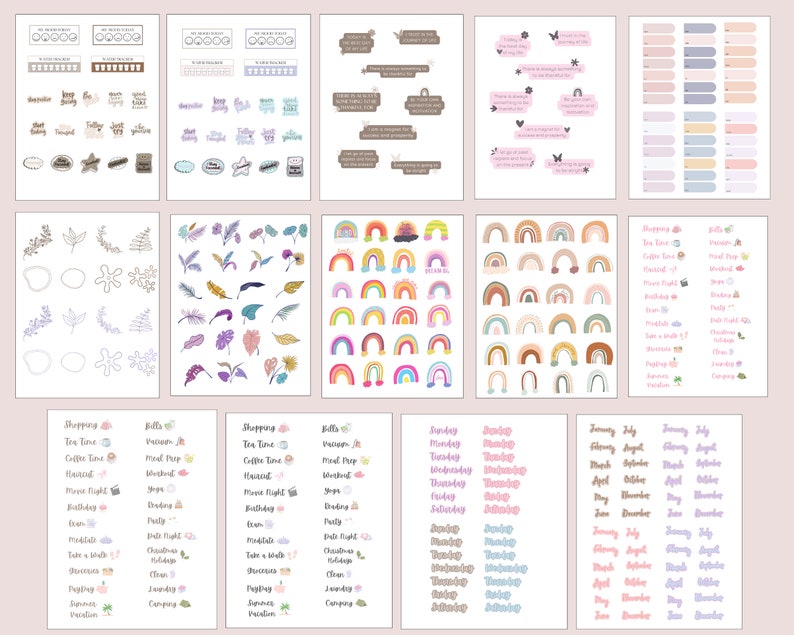 Ultimate Digital Sticker for Goodnotes Cute Stickey Notes, Trendy Daily ...