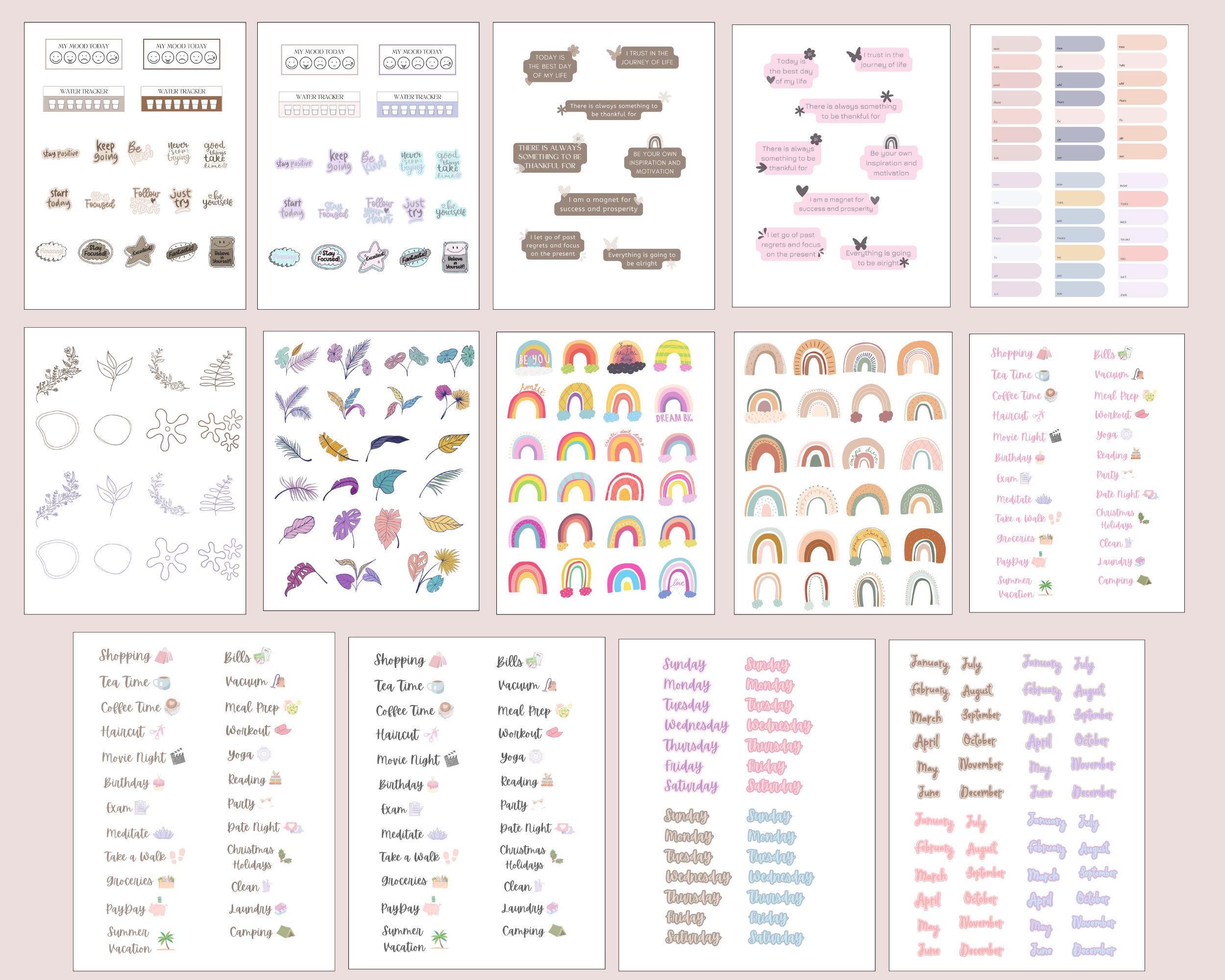 Ultimate Digital Sticker for Goodnotes Cute Stickey Notes, Trendy Daily ...