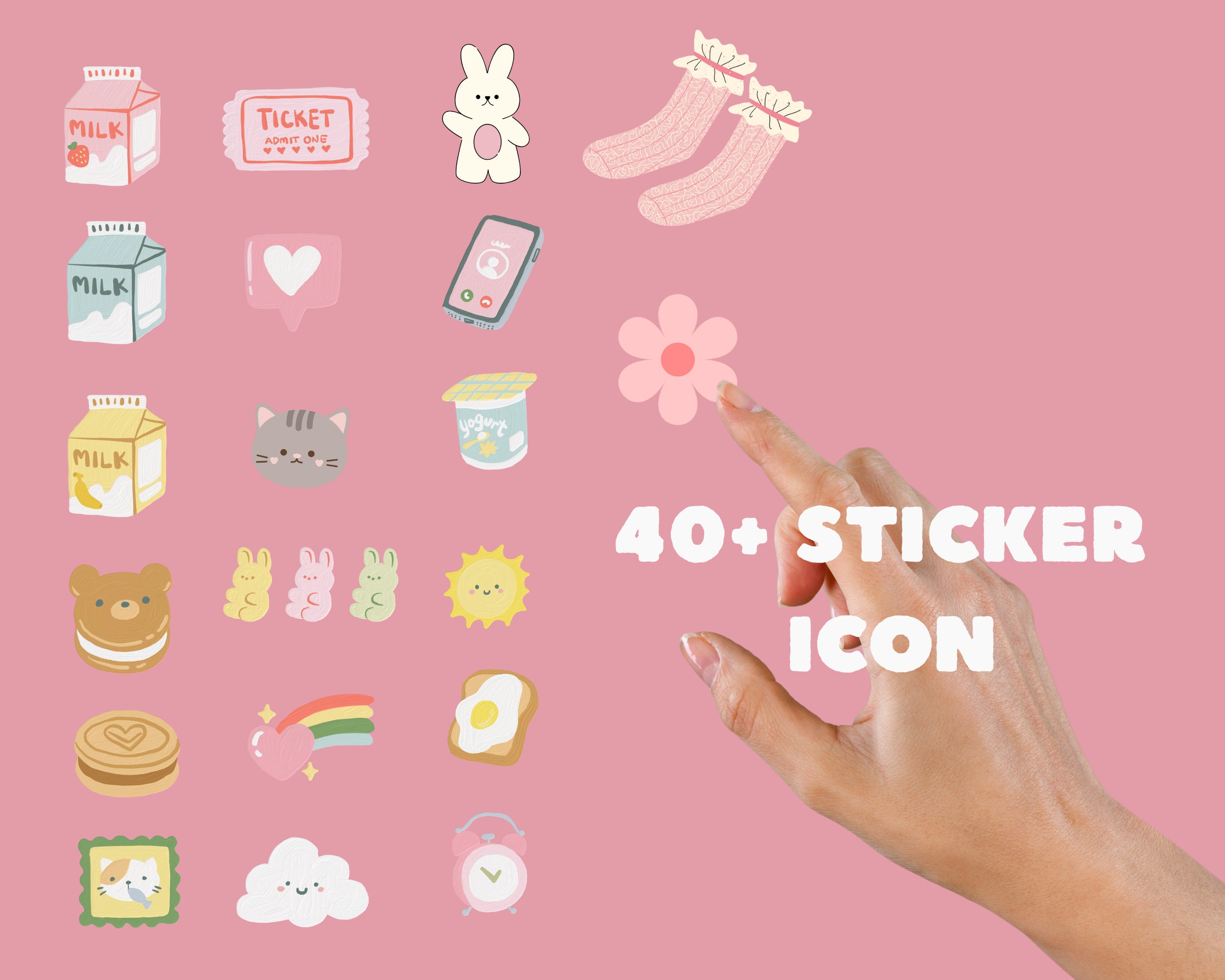 Cute Animated Folder Icon Desktop Organizer Set Mac and Windows ...