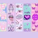 Y2K Digital Grunge Bookmarks, Printable Pink 2000z Y2K Bookmarks for ...
