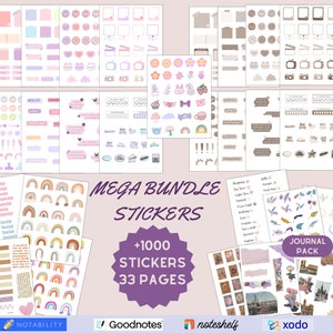 Ultimate Digital Sticker for Goodnotes - Cute Stickey Notes, Trendy ...