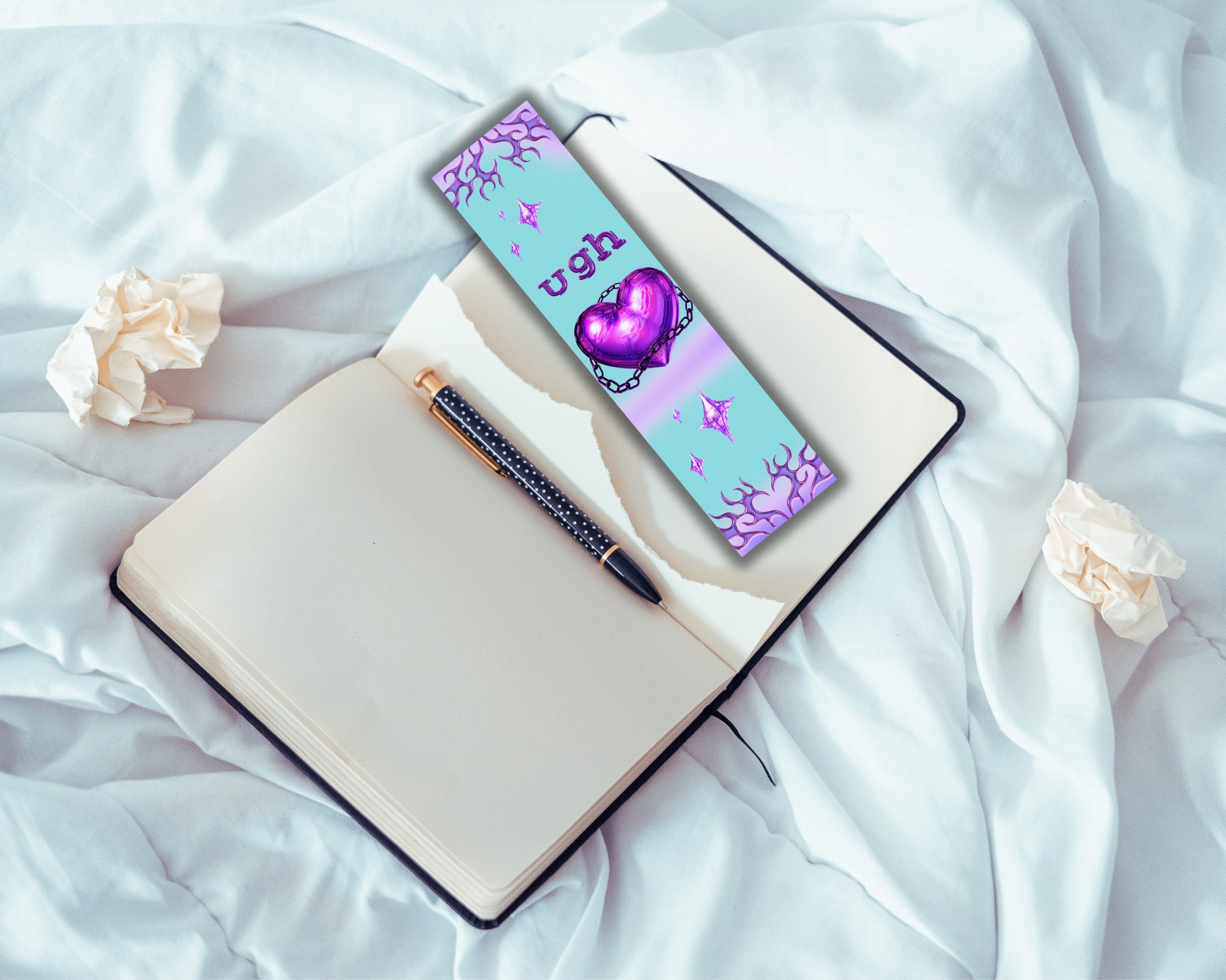 Y2K Digital Grunge Bookmarks, Printable Pink 2000z Y2K Bookmarks for ...