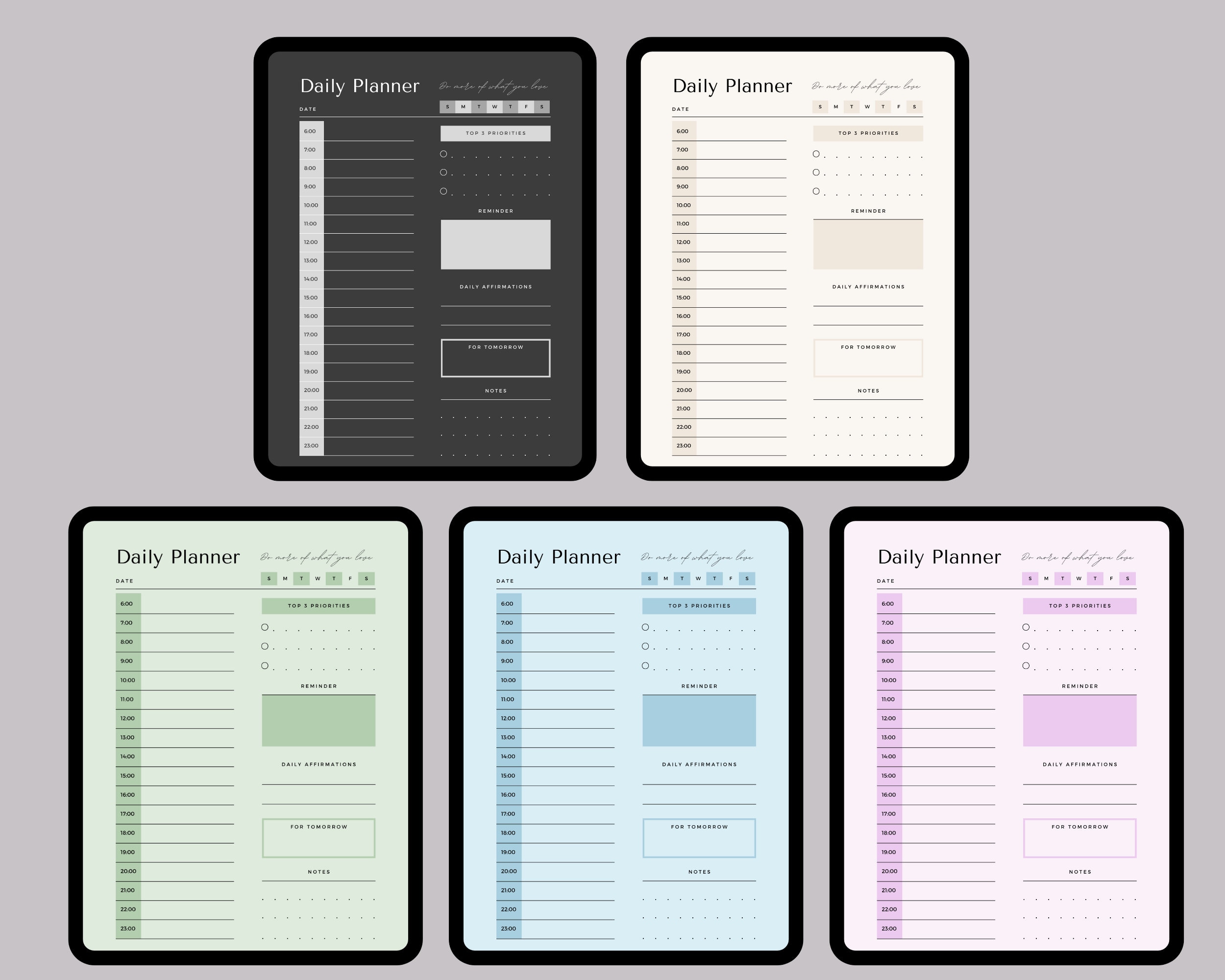 Digital to Do List Goodnotes Template, Dark Mode to Do List Page ...