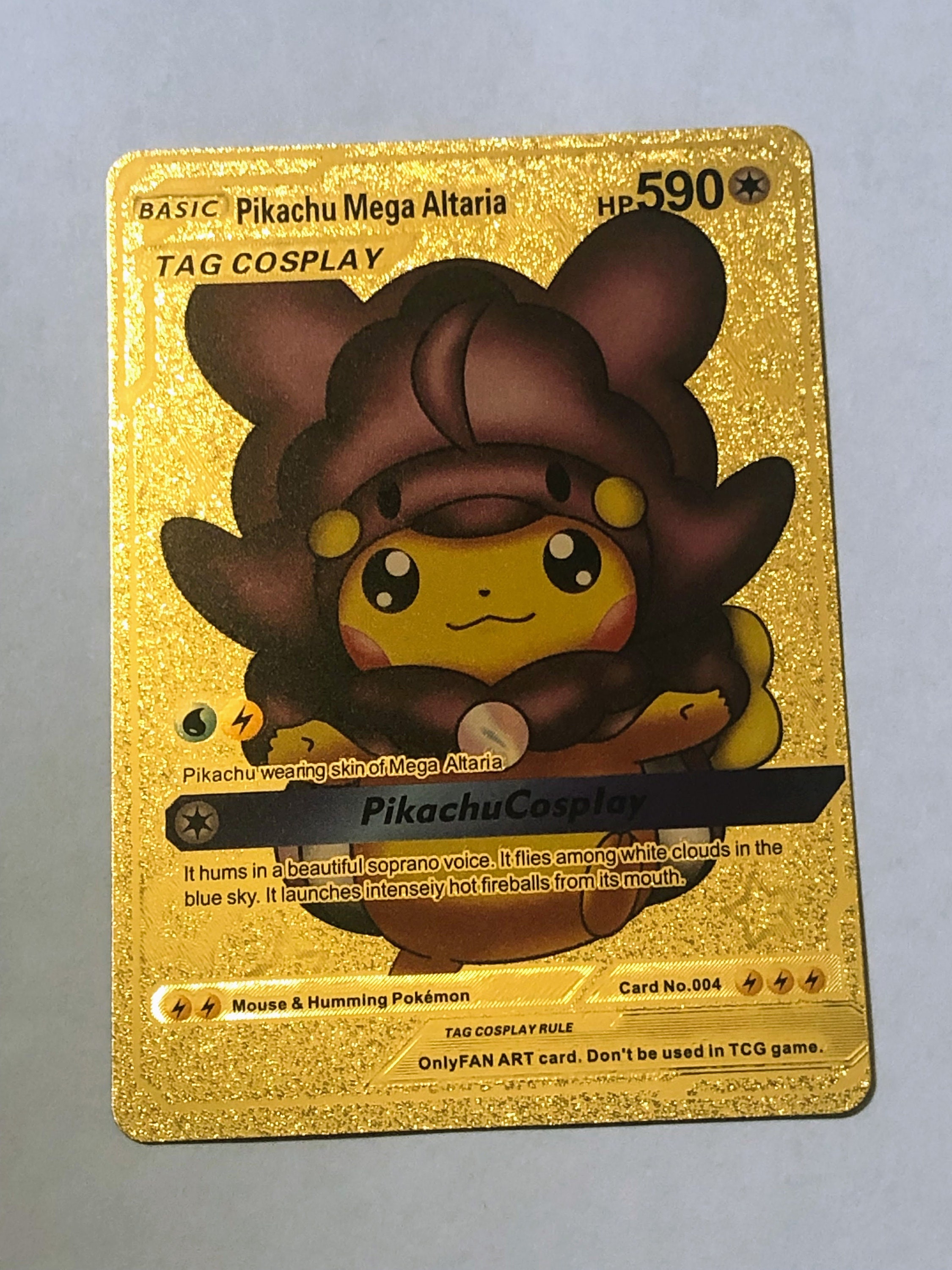Pikachu Cosplay Gold Foil Pokemon Cards - Etsy