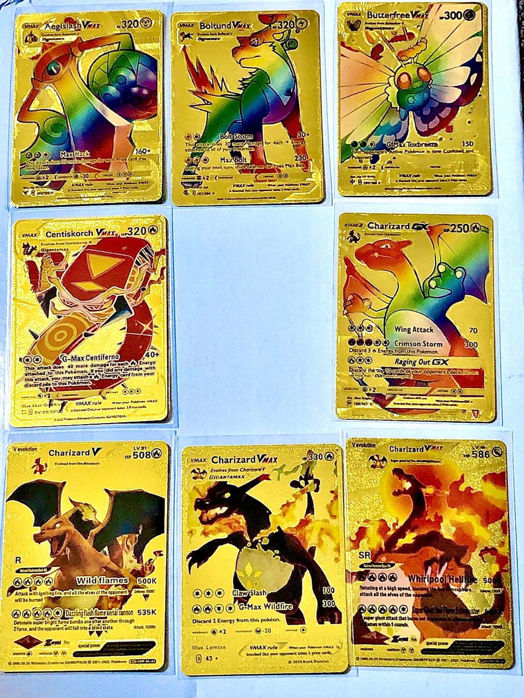 40 Cards Custom Pack Pokemon Gold Foil, V, VMAX, GX - Etsy