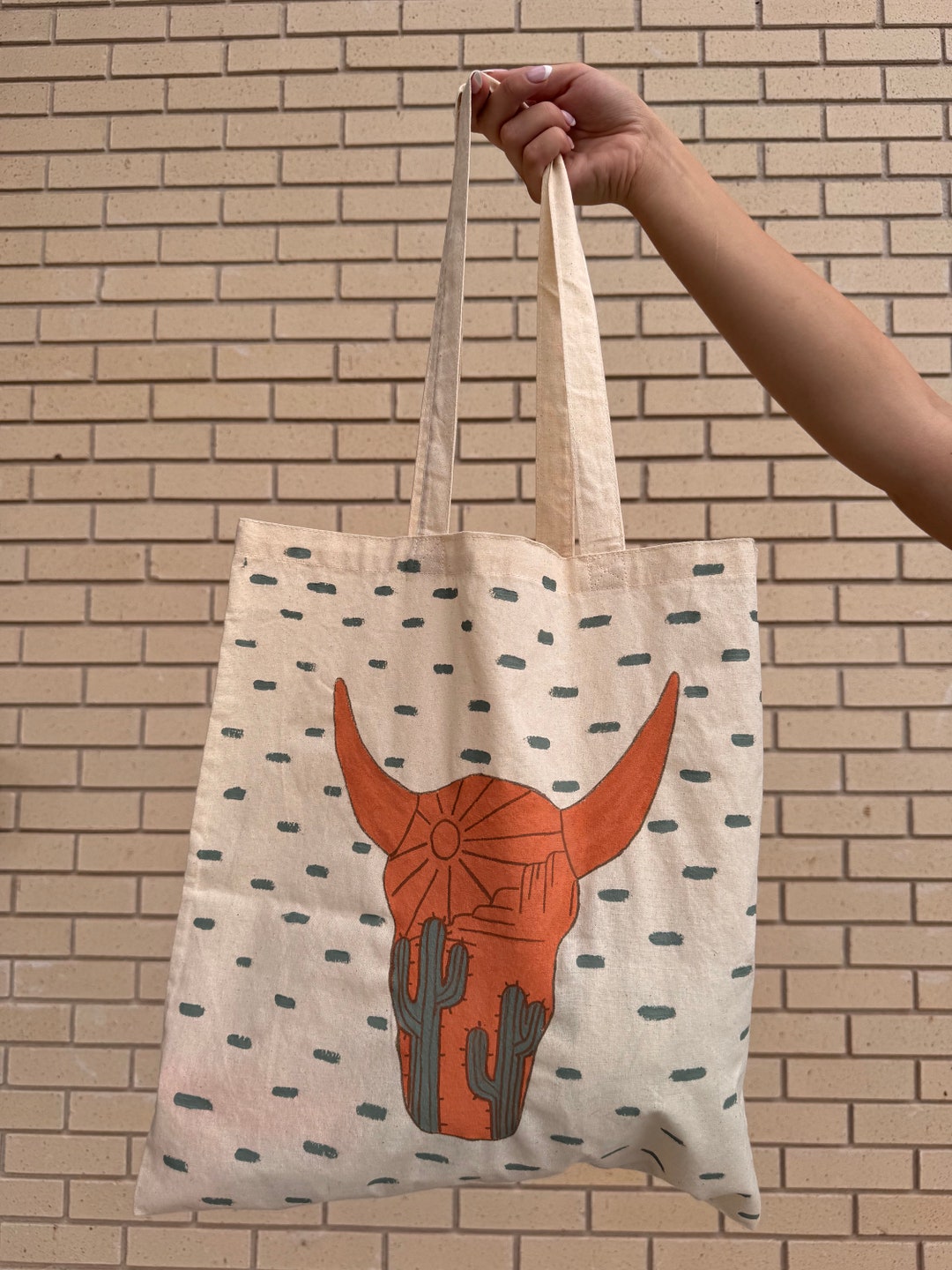 Hand Painted Beach Bag - Desert Style - Etsy