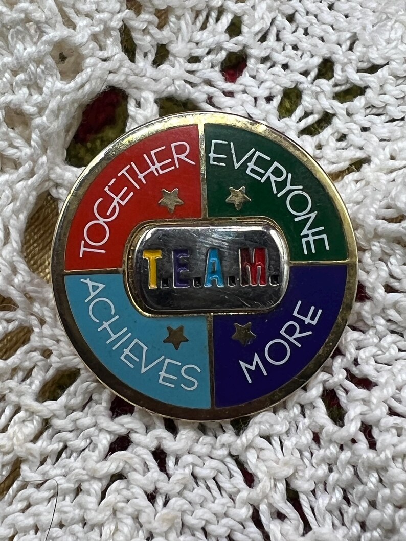 TEAM Pin (together Everyone Achieves More) - Etsy